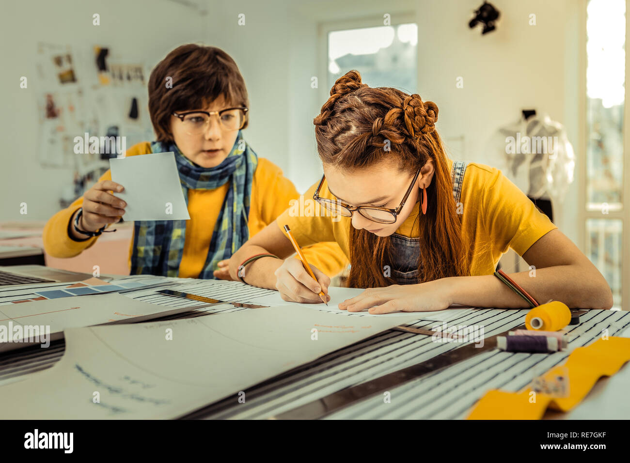 Close up designer drawing sketches hi-res stock photography and images ...