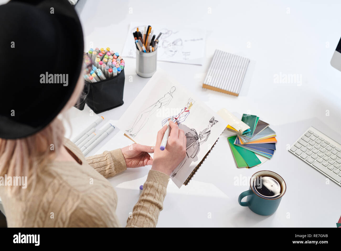 Rear view of fashion designer hi-res stock photography and images - Alamy