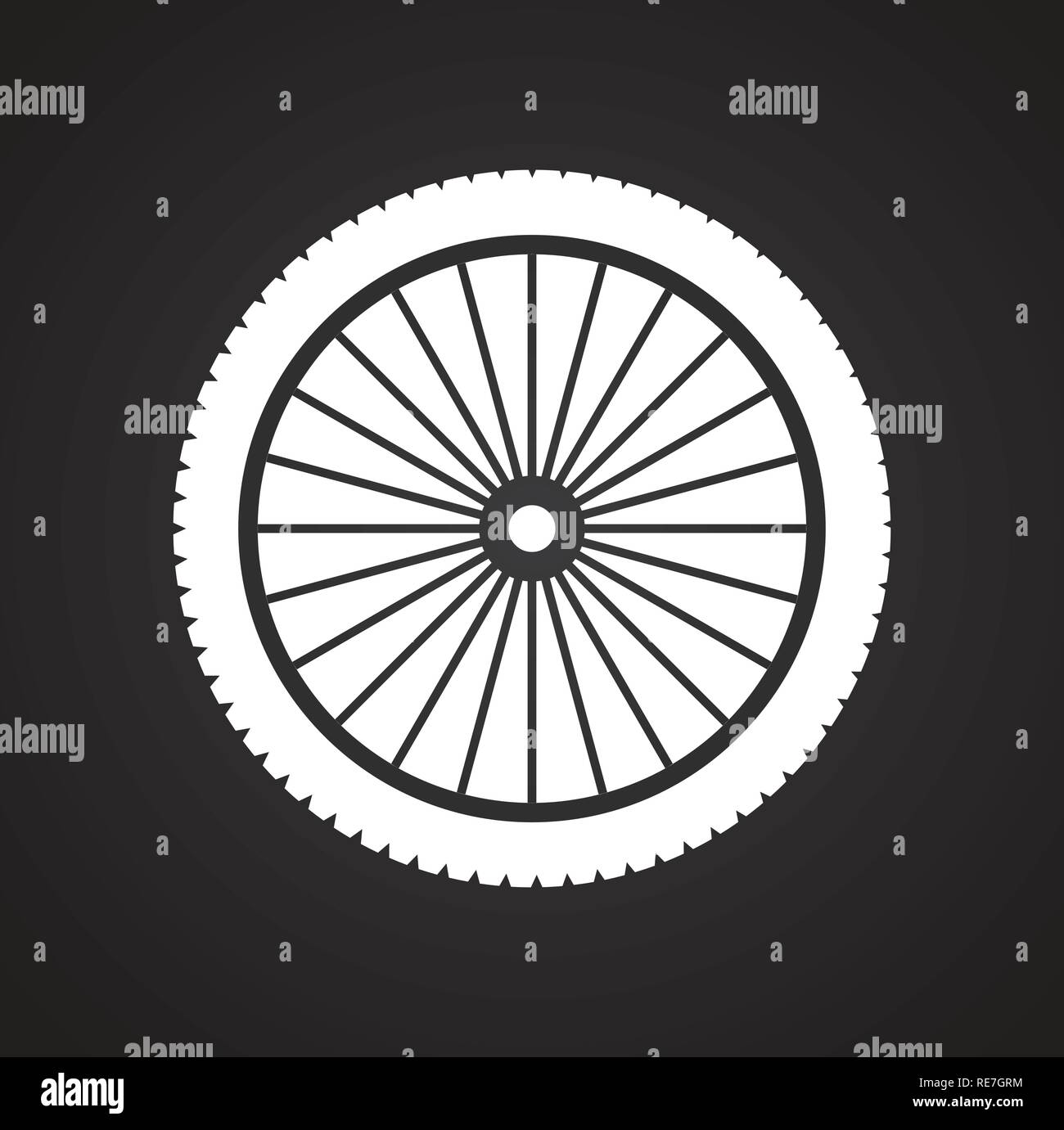 Wheel icon on black background for graphic and web design, Modern ...
