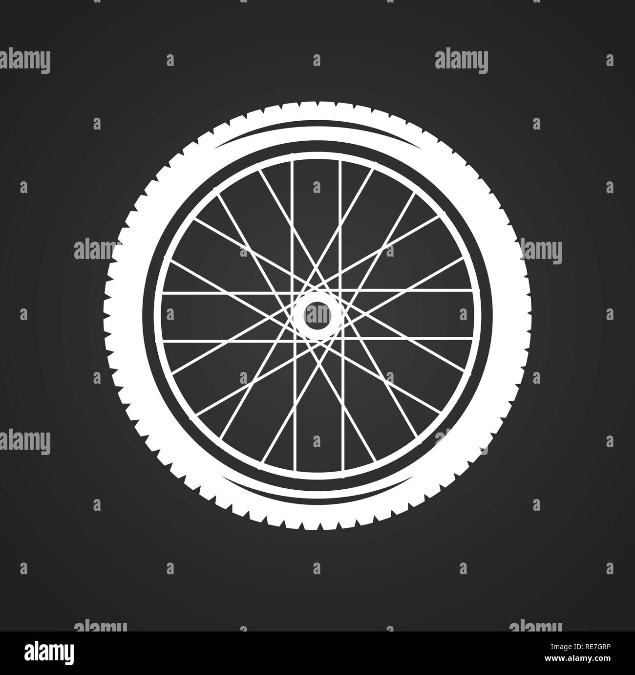 Wheel icon on black background for graphic and web design, Modern ...