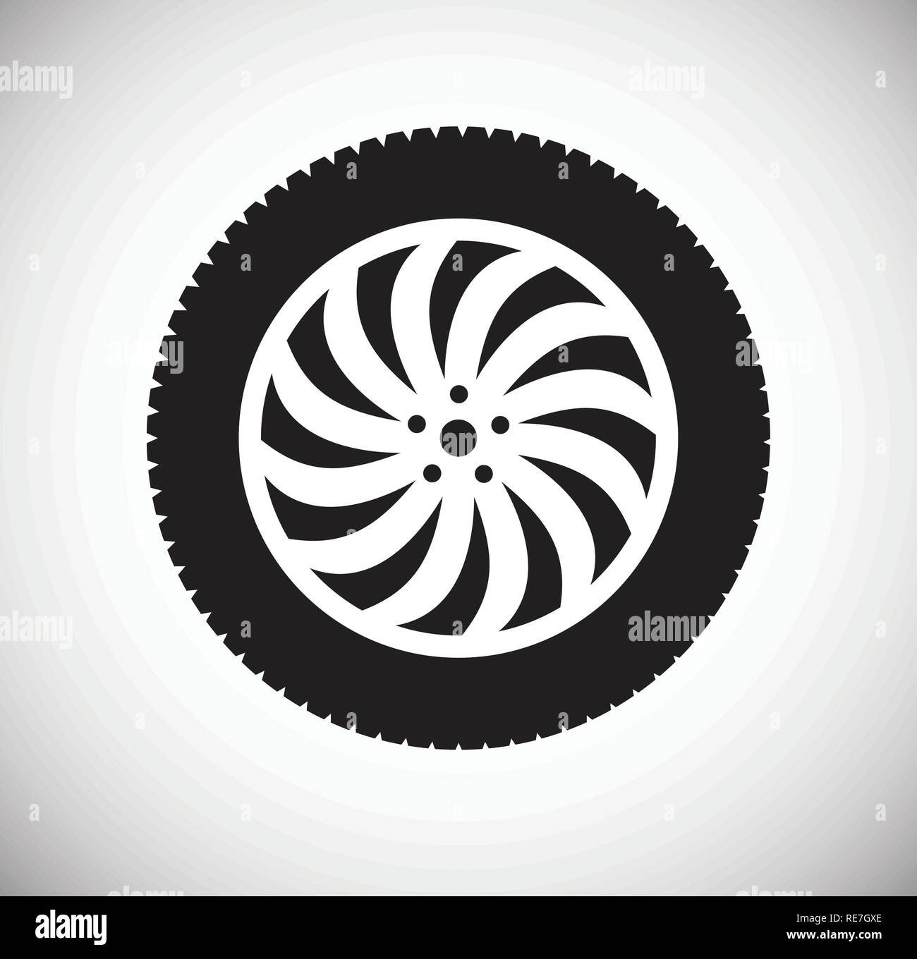 Wheel icon on white background for graphic and web design, Modern ...