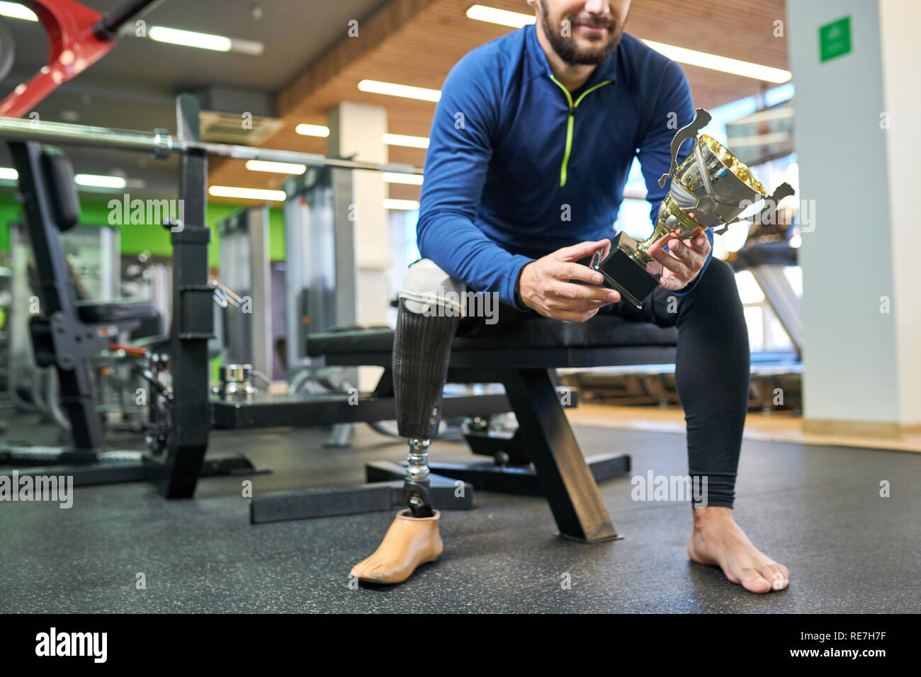 Content young Paralympic champion with prosthetic leg satisfied with ...