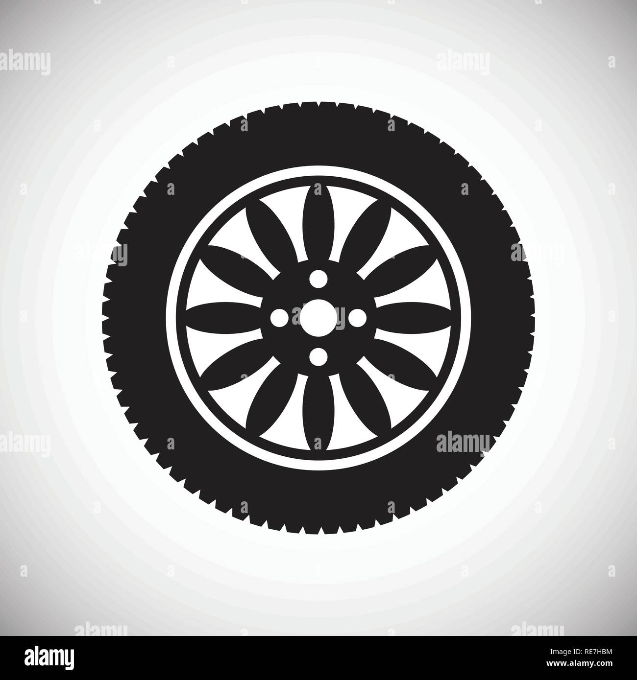 Wheel icon on white background for graphic and web design, Modern ...