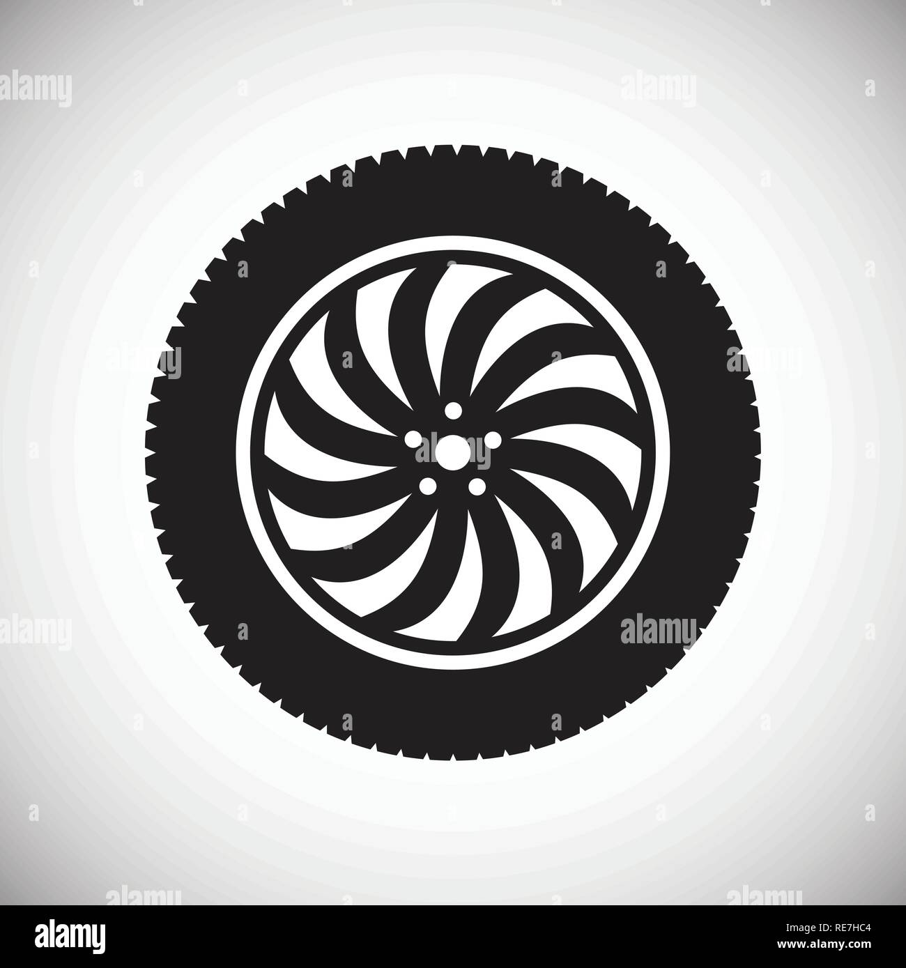 Wheel icon on white background for graphic and web design, Modern ...