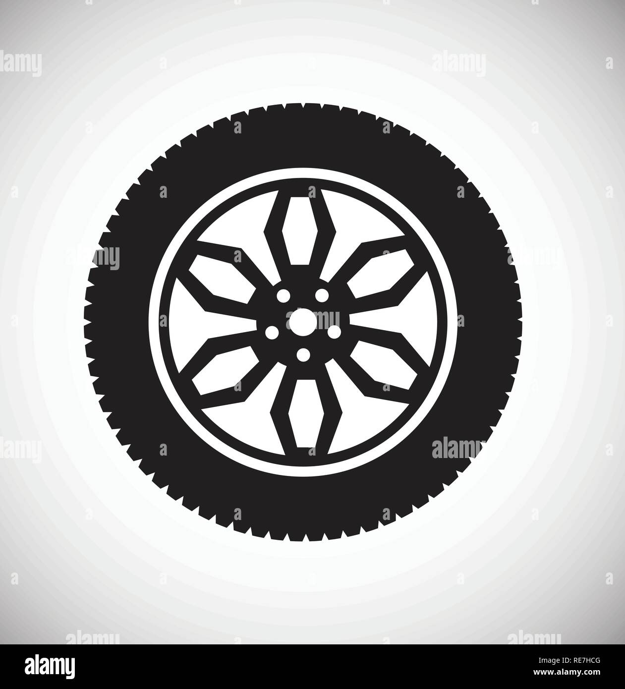 Wheel icon on white background for graphic and web design, Modern ...