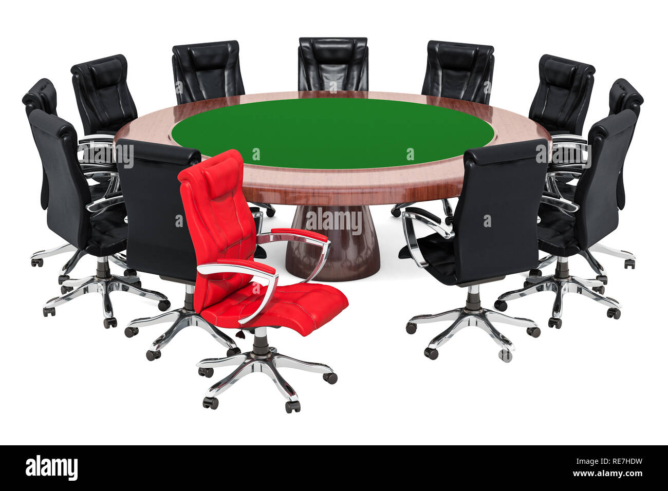 Business meeting with boss concept, 3D rendering isolated on white ...