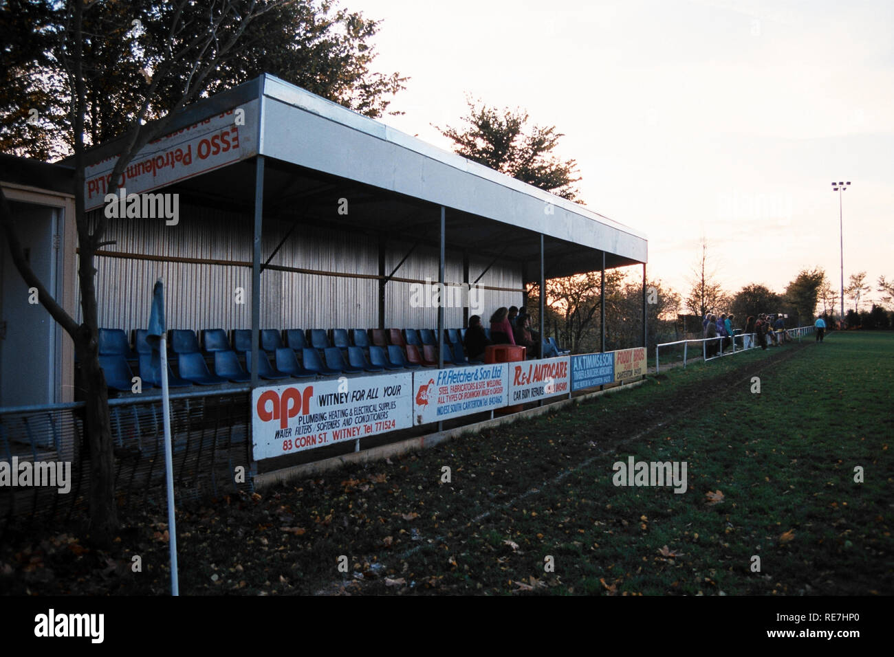 The main stand at Carterton Town FC Football Ground, Kilkenny Lane ...