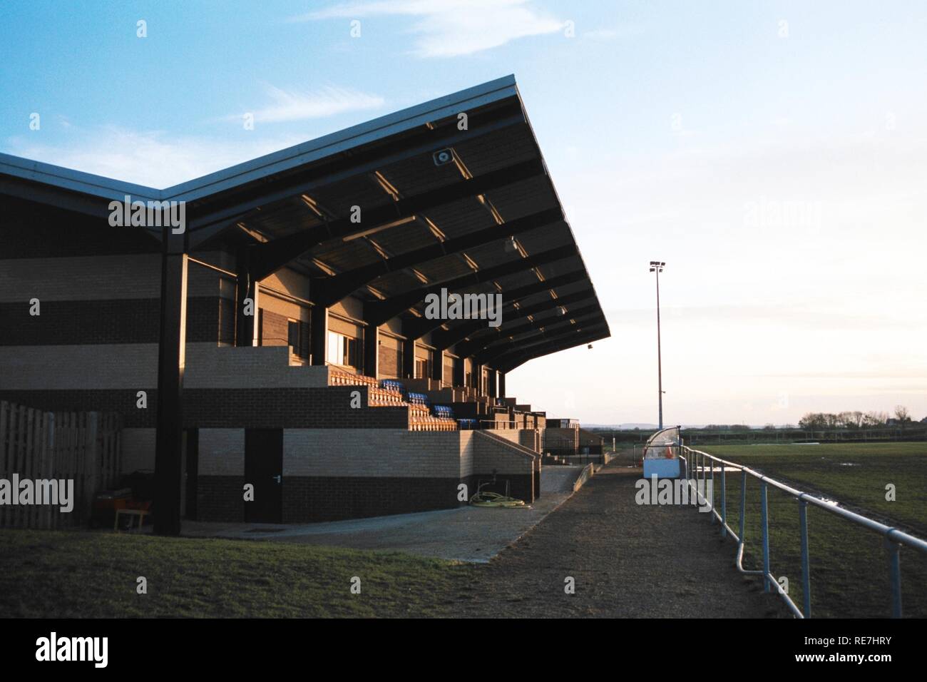 The main stand at Witney Town FC Football Ground, Downs Road, Witney ...