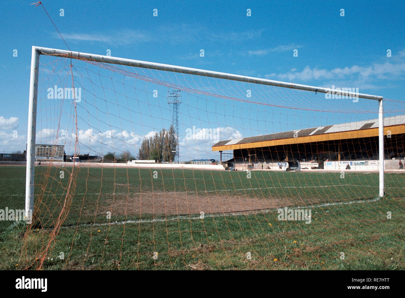 General view of Poole Town FC Football Ground, Poole Stadium, Wimborne ...