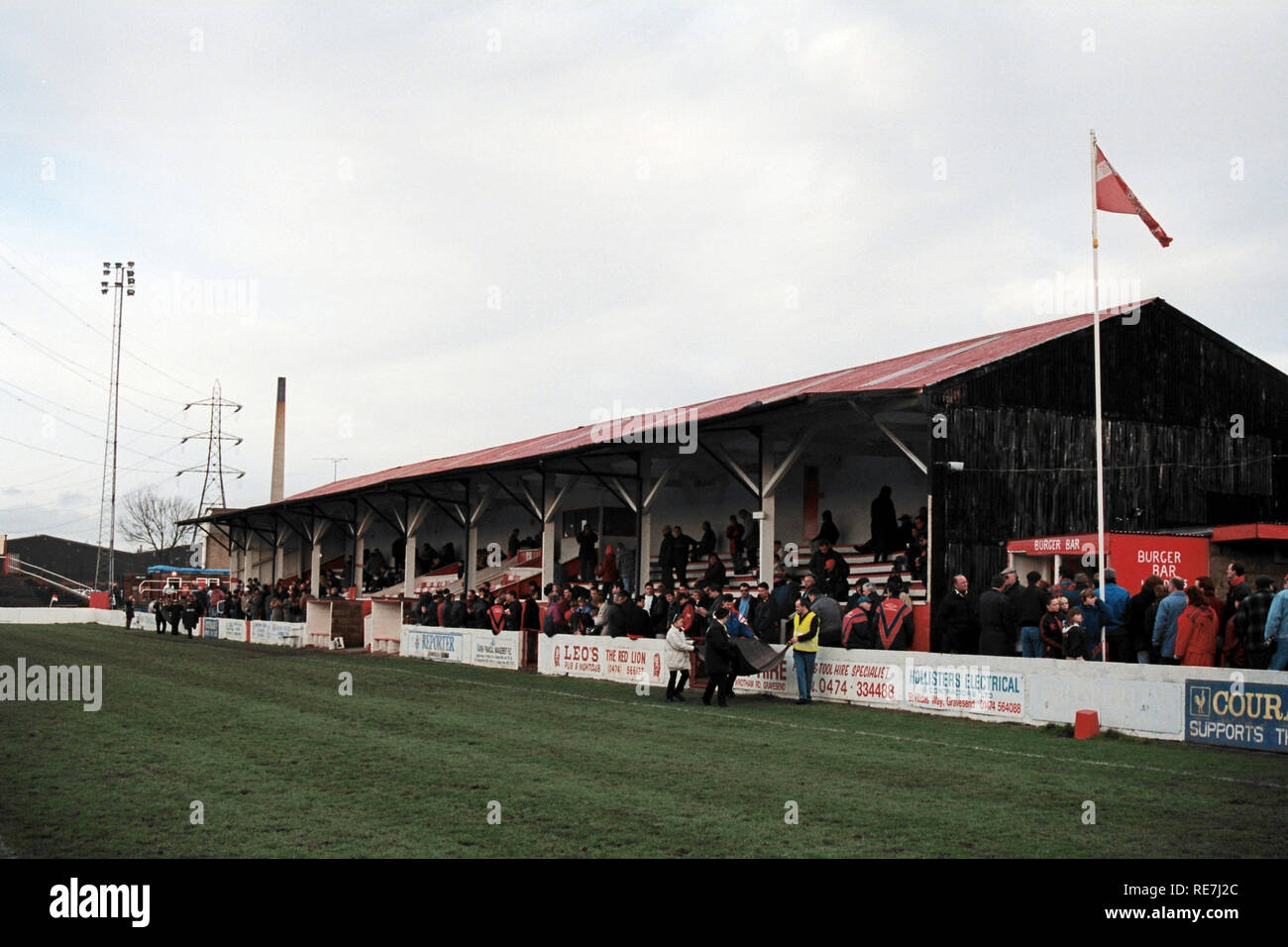 The main stand at Gravesend & Northfleet FC Football Ground ...