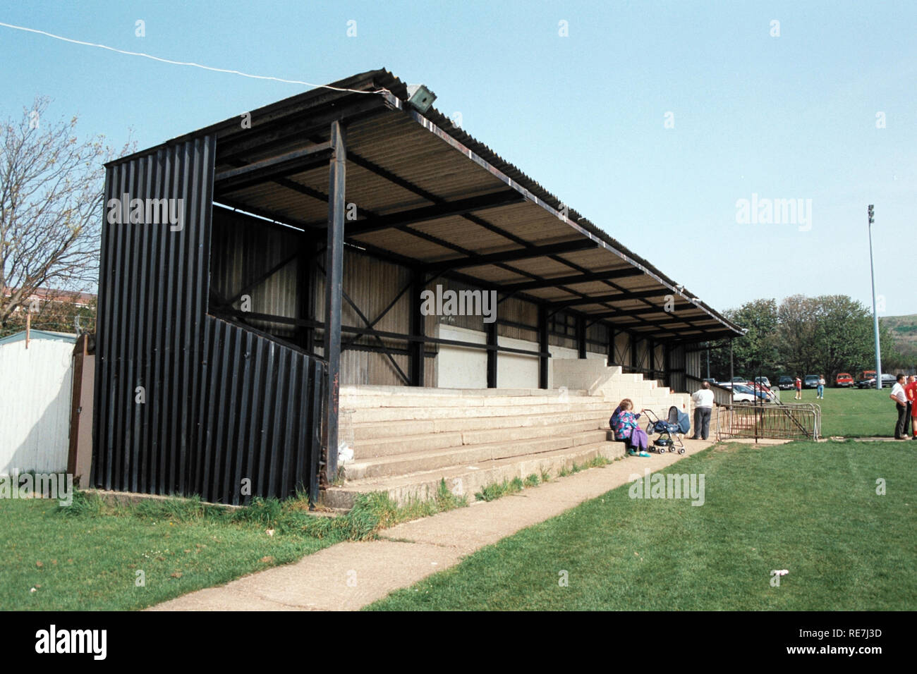 The main stand at Whitehawk FC Football Ground, The Enclosed Ground ...