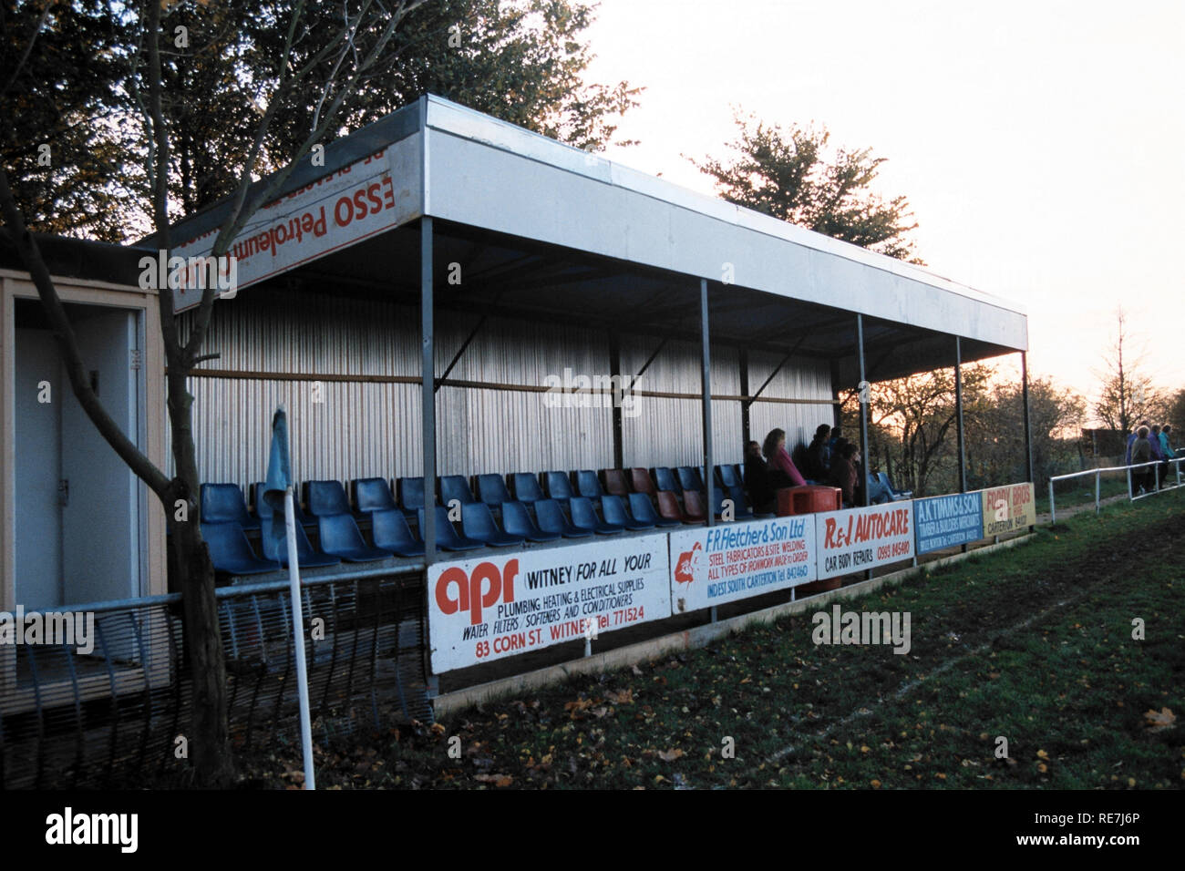 The main stand at Carterton Town FC Football Ground, Kilkenny Lane ...