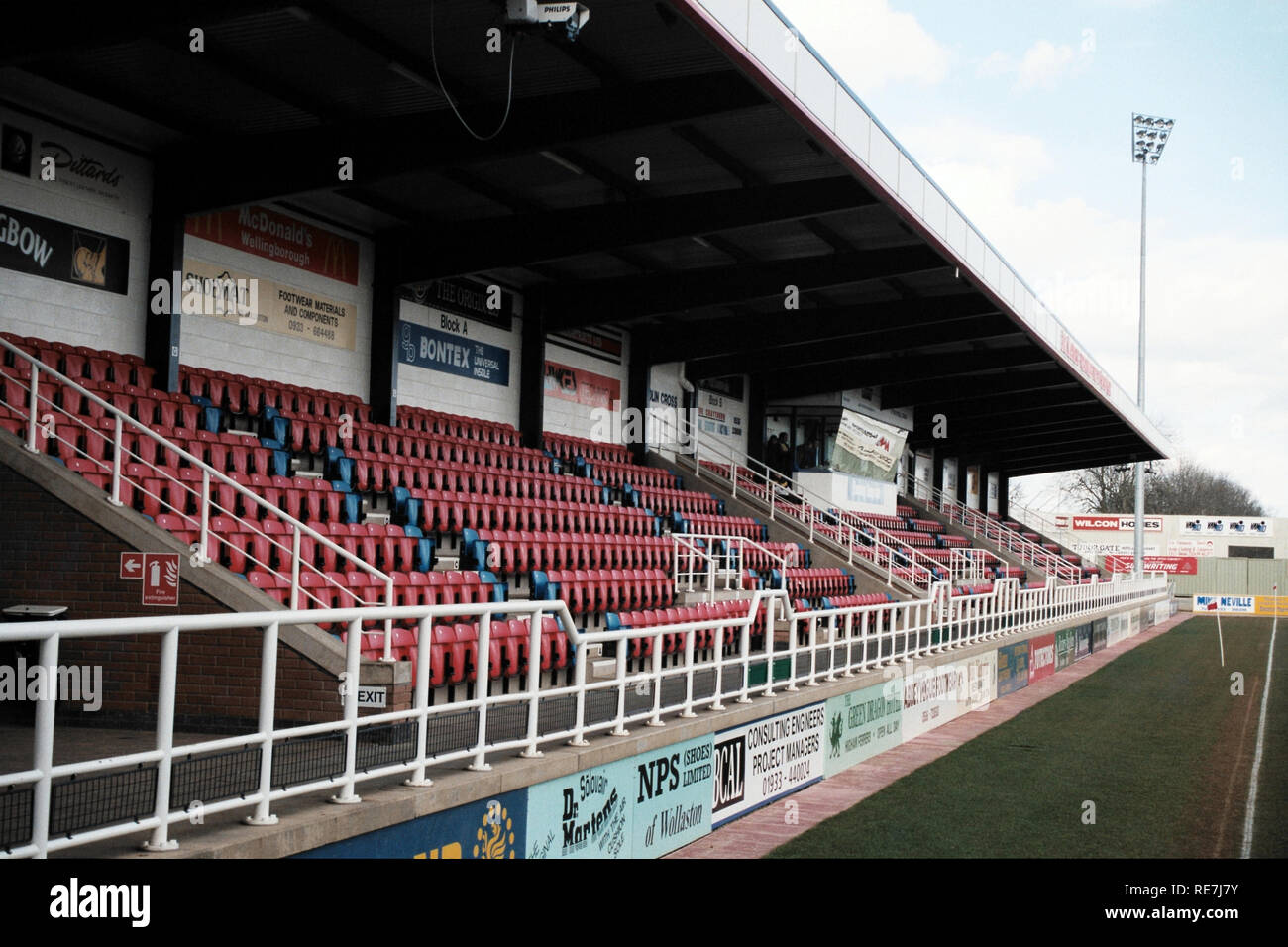 General view of Rushden & Diamonds FC Football Ground, Nene Park ...