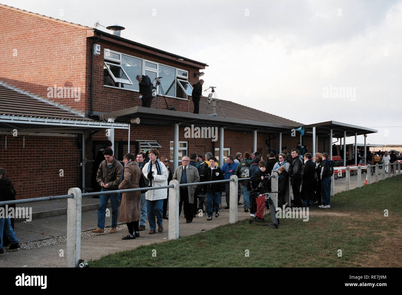 General view of Raunds Town FC Football Ground, Kiln Park, Raunds ...