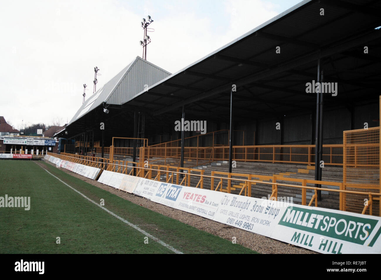 Covered Terrace at Barnet FC Football Ground, Underhill Stadium, Barnet ...