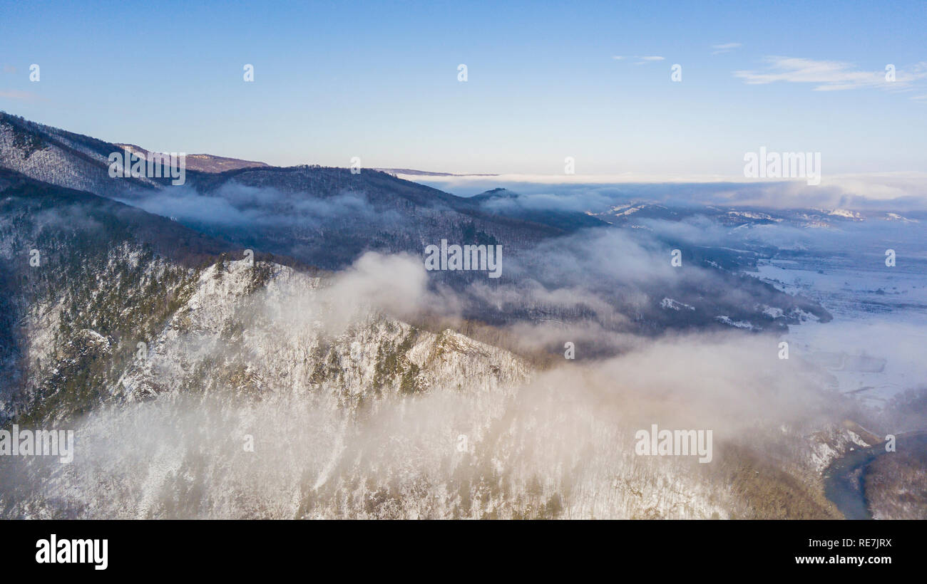 Lagonaki Plateau in the Western Caucasus. Aerial mountain view in ...