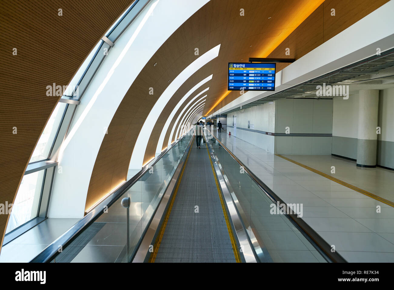 SEOUL, SOUTH KOREA - CIRCA MAY, 2017: inside Domestic Terminal at Gimpo ...