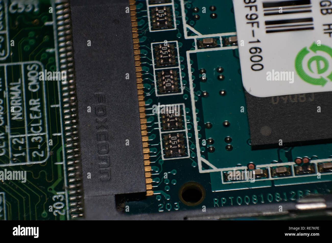 Computer Circuit Board/Motherboard. Resistors with CPU and heat sinks ...