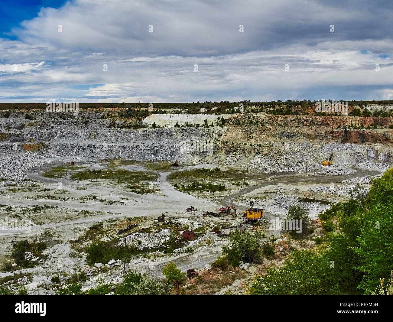 Dolomite quarry as a wound on the body of the Earth Stock Photo - Alamy