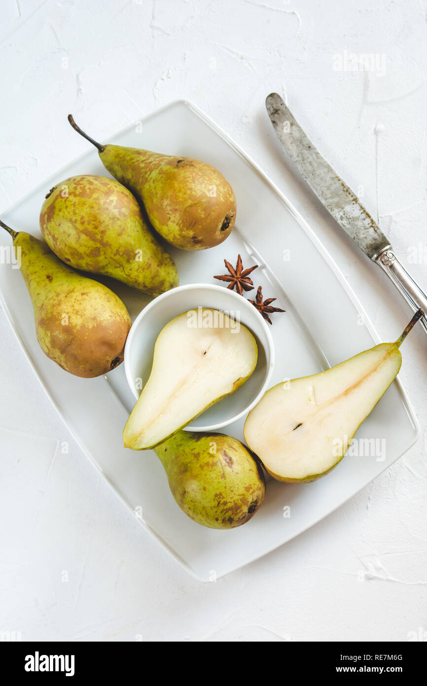 Composition fresh pears on hi-res stock photography and images - Alamy