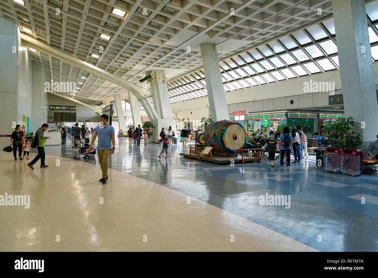 SEOUL, SOUTH KOREA - CIRCA MAY, 2017: inside Domestic Terminal at Gimpo ...