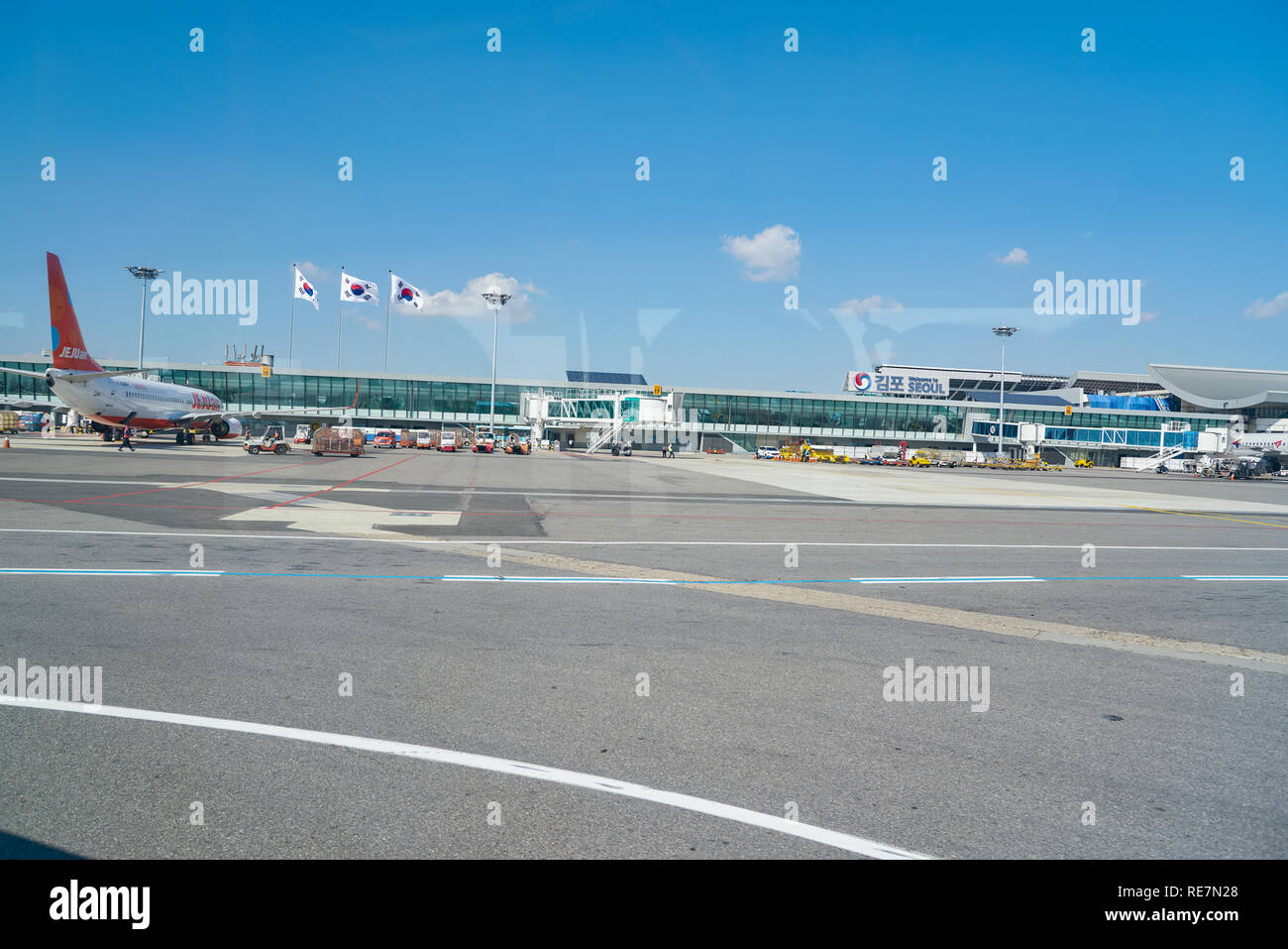 SEOUL, SOUTH KOREA - CIRCA MAY, 2017: Gimpo Airport at daytime. Gimpo ...
