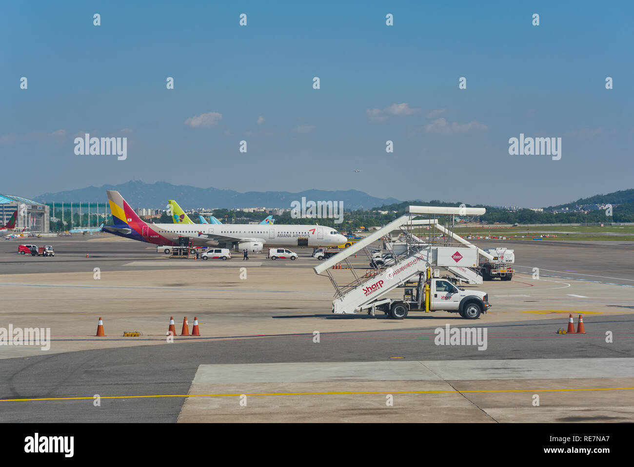 SEOUL, SOUTH KOREA - CIRCA MAY, 2017: Gimpo Airport at daytime. Gimpo ...