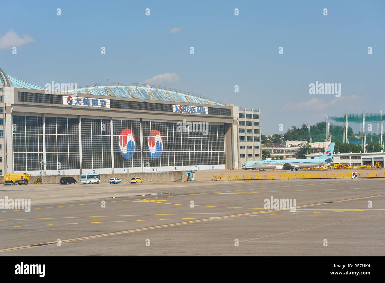 SEOUL, SOUTH KOREA - CIRCA MAY, 2017: Gimpo Airport at daytime. Gimpo ...