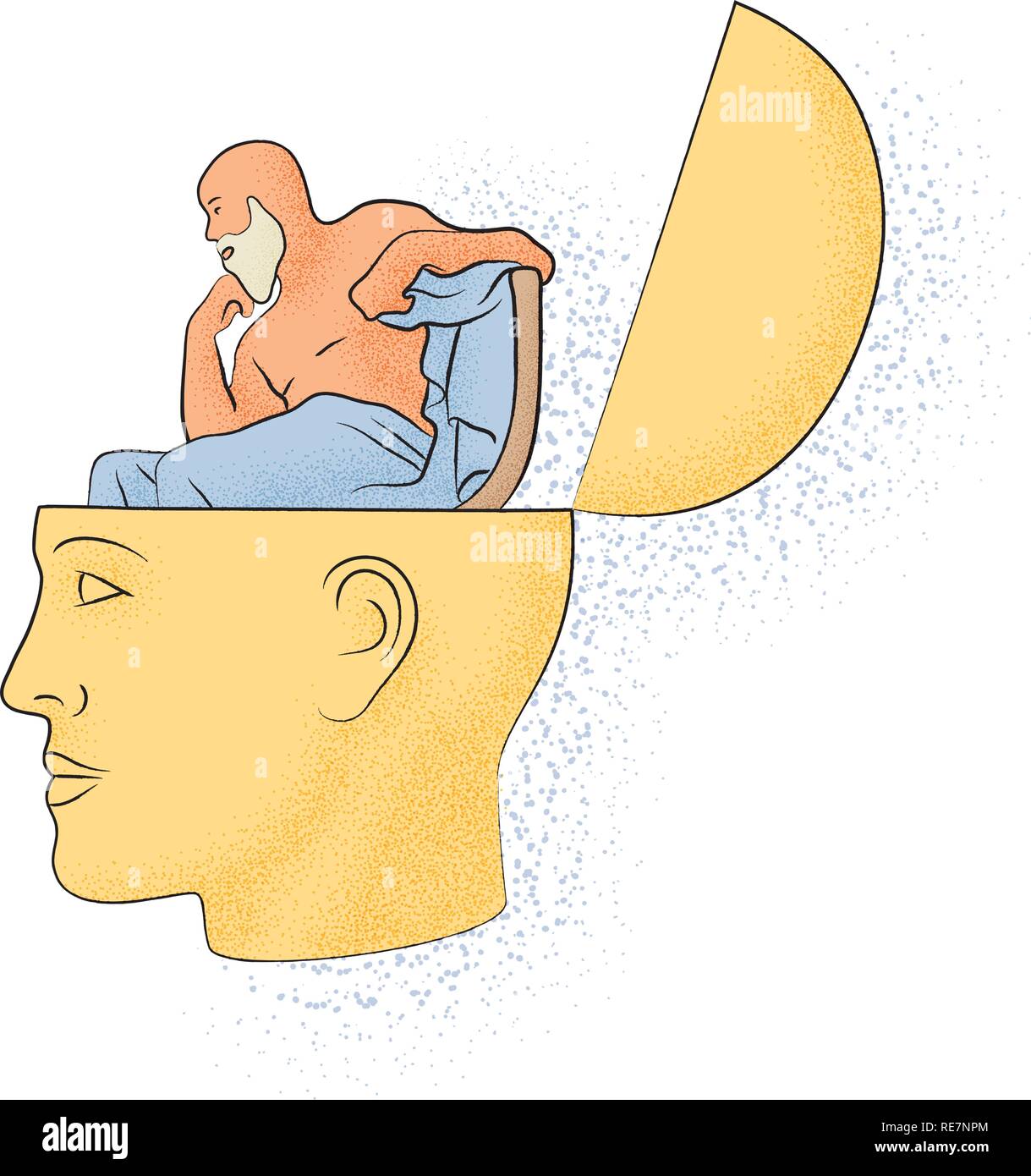 Symbolic drawing of the knowledge of philosophy Stock Vector Image ...