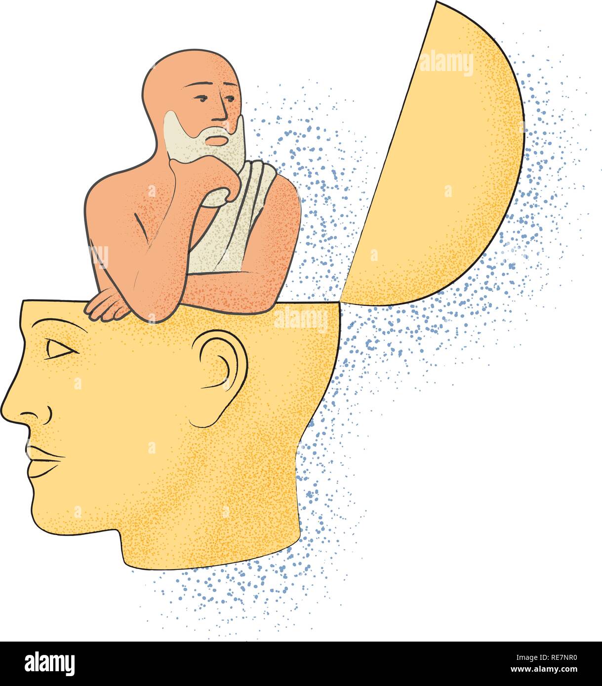 Symbolic drawing of the knowledge of philosophy Stock Vector Image ...