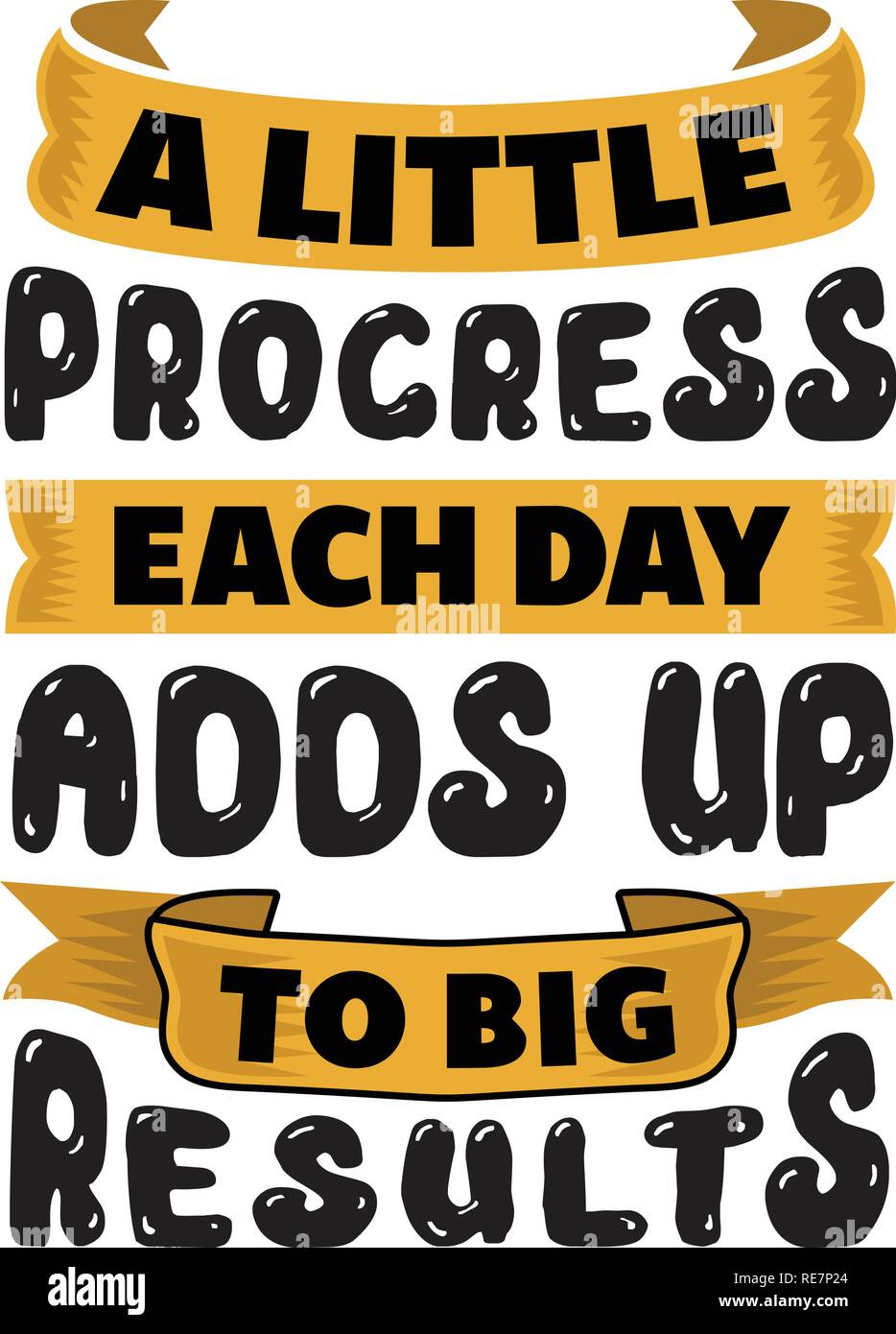 A Little Progress Each Day Stock Vector Image & Art - Alamy