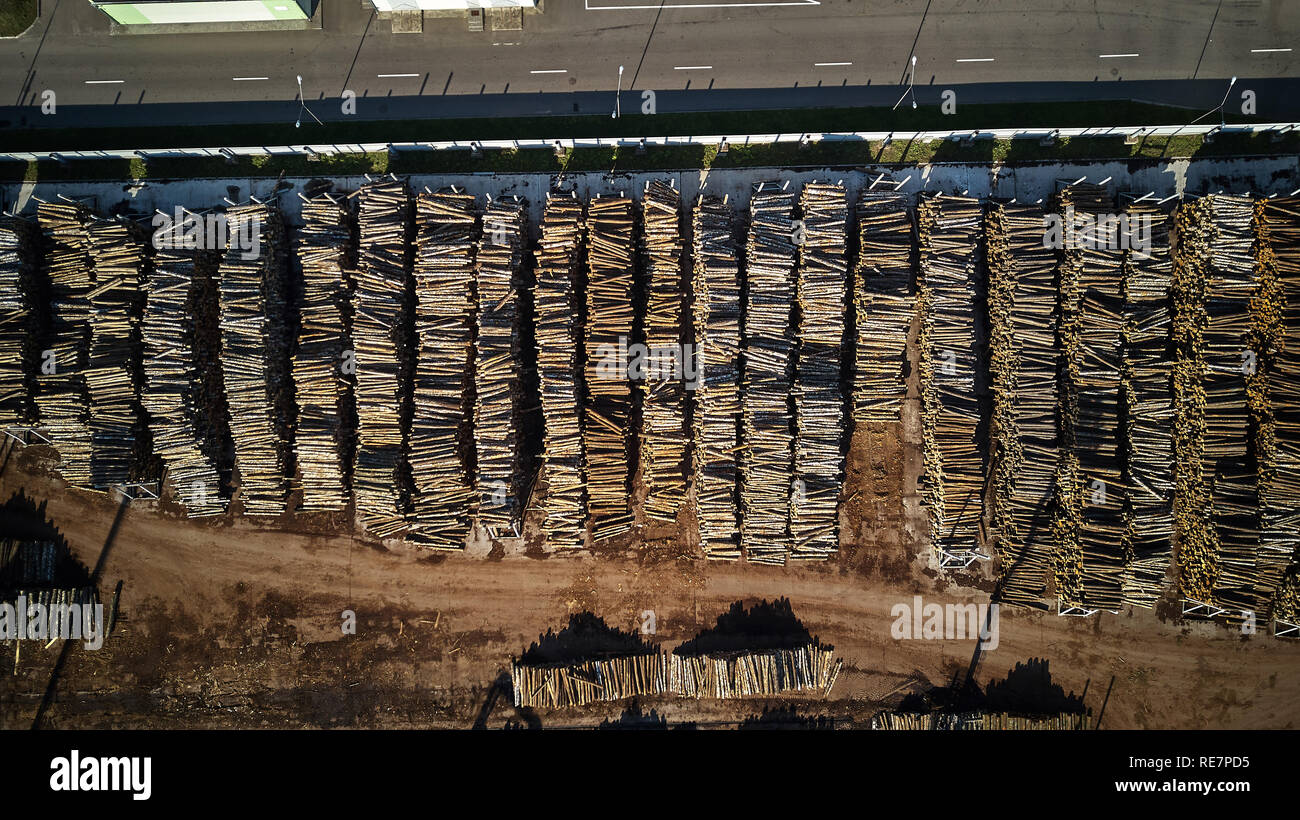 woodworking factory top view Mostovdrev Stock Photo - Alamy