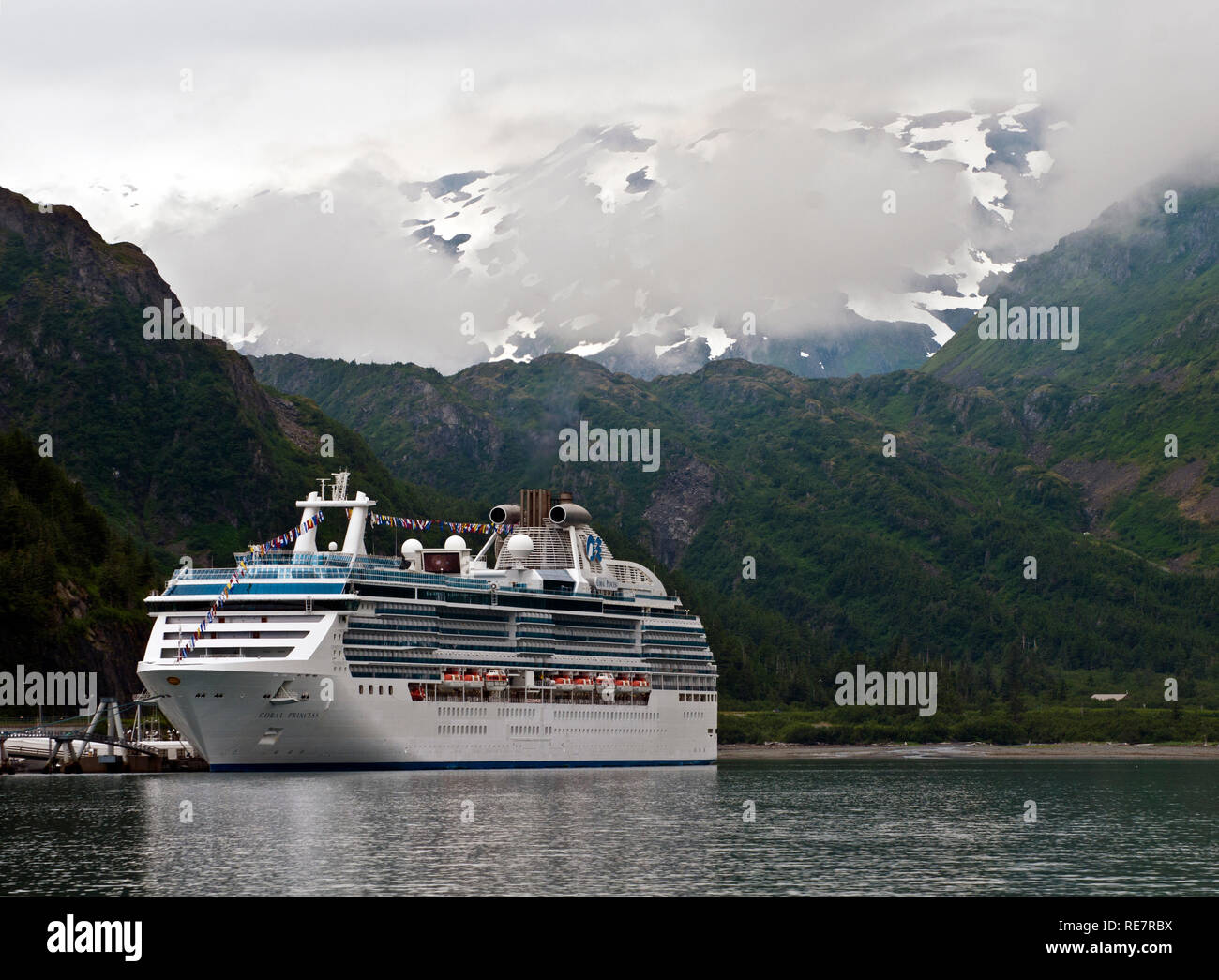 Cruise ship in Whittier, Alaska Stock Photo - Alamy