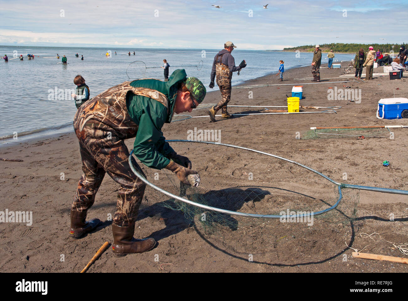 Fishing net in water alaska hi-res stock photography and images - Alamy