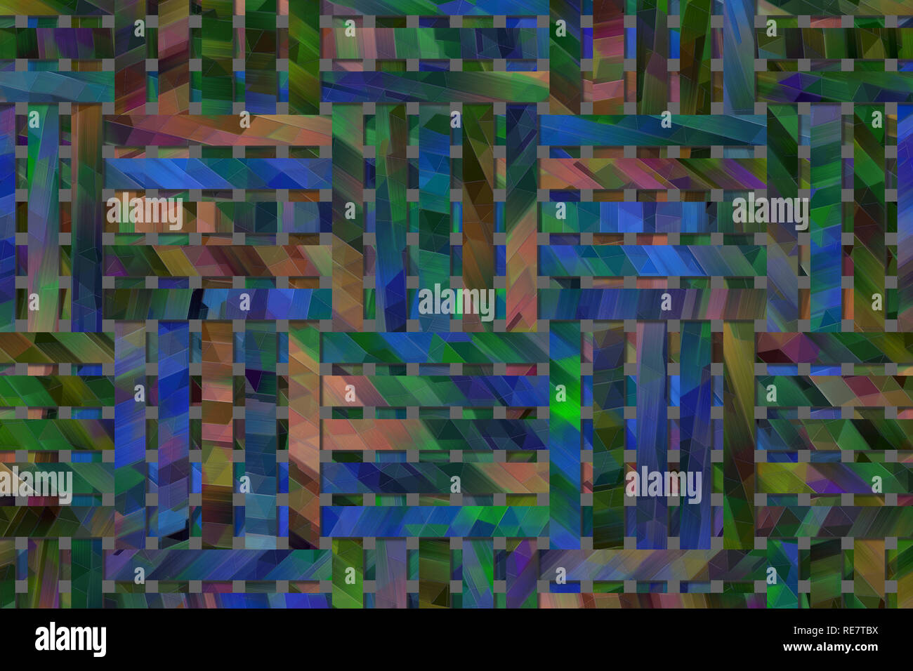 Abstract woven mat generative art background Stock Photo - Alamy
