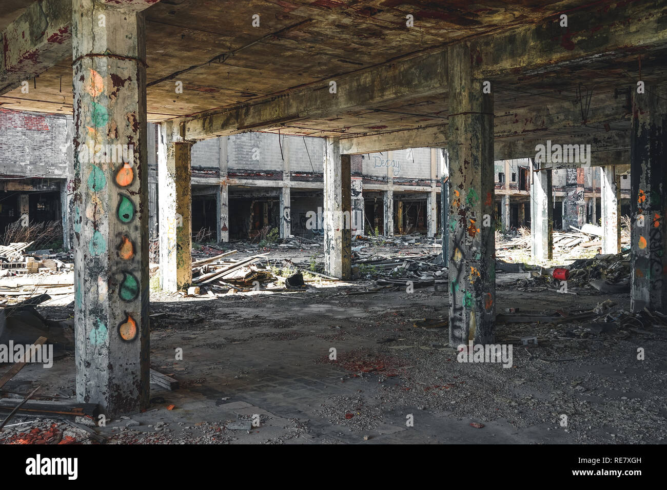 Detroit, Michigan, United States - October 2018: View inside of the ...