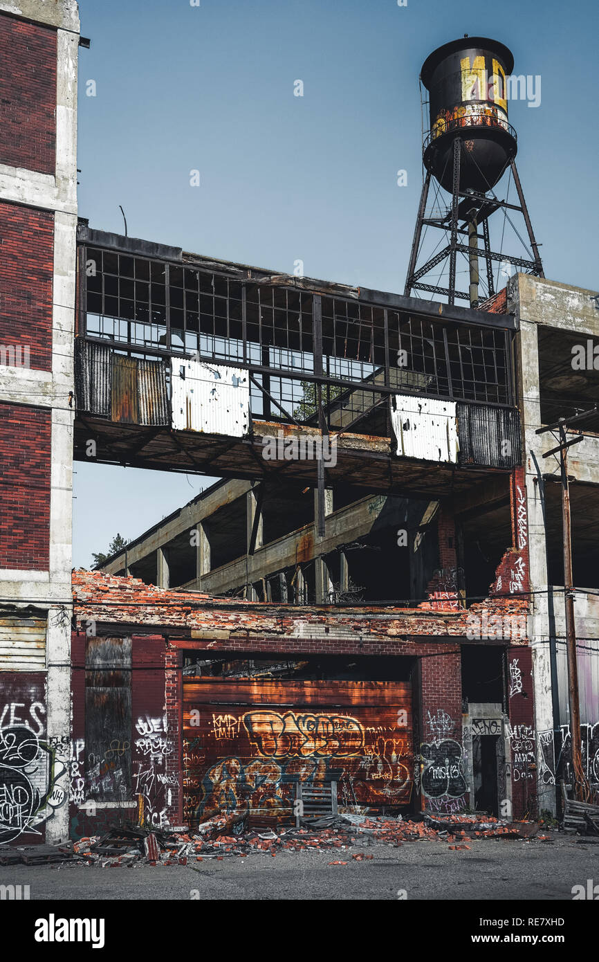 Detroit, Michigan, United States - October 2018: Outside view of the ...