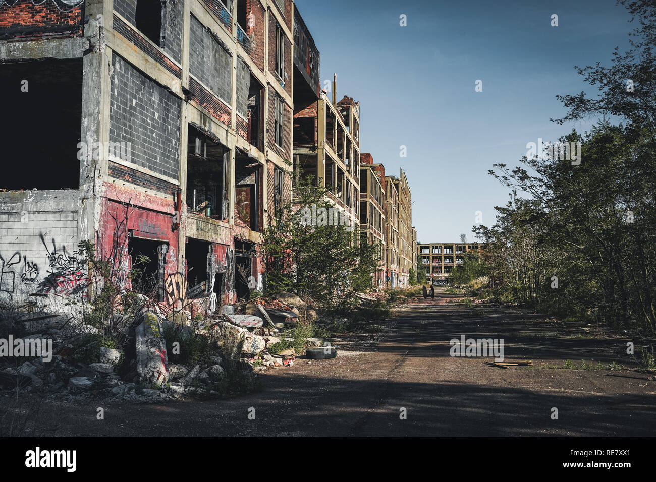 Detroit, Michigan, United States - October 2018: View of the abandoned ...