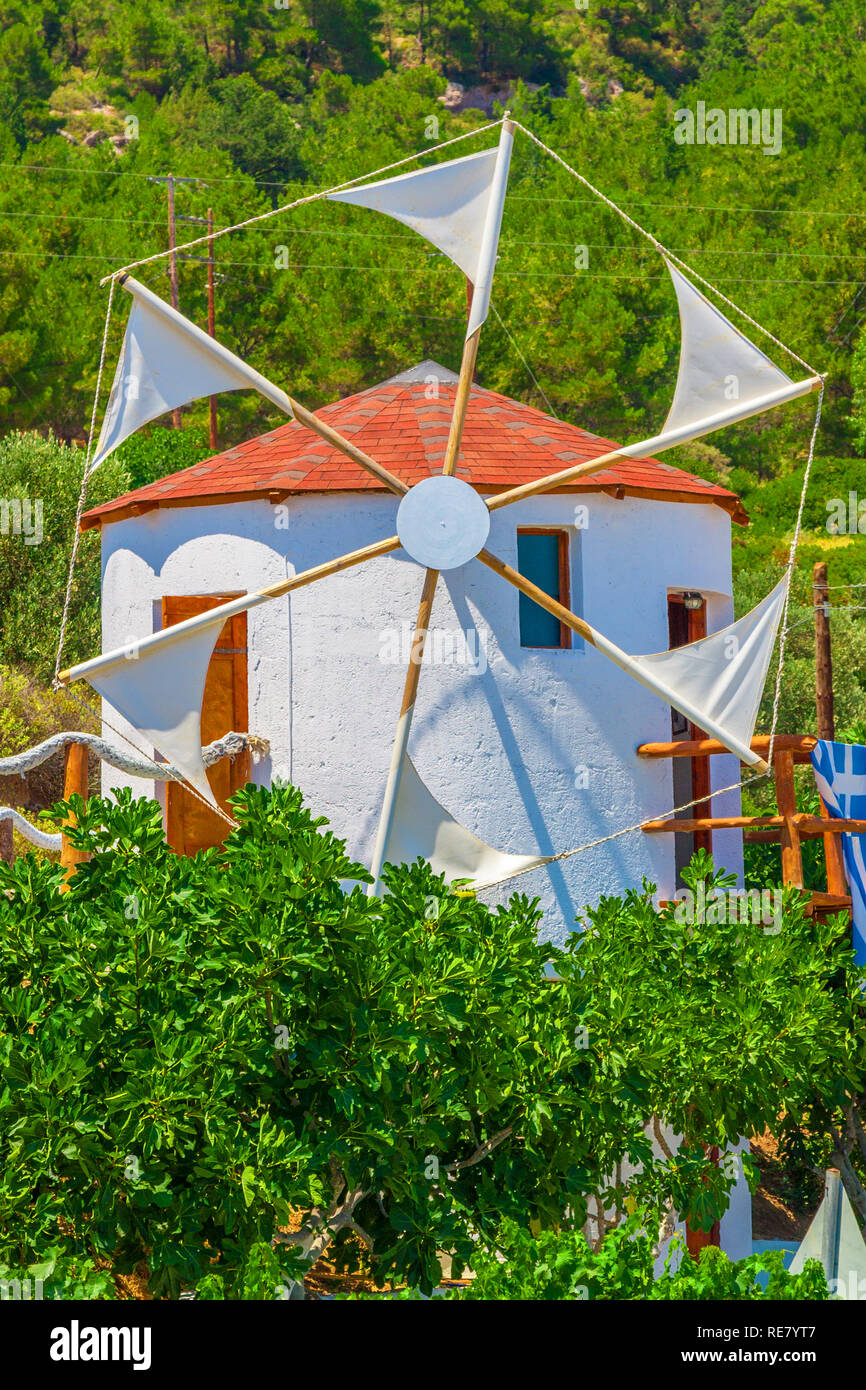 Greek windmills on rhodes hi-res stock photography and images - Alamy