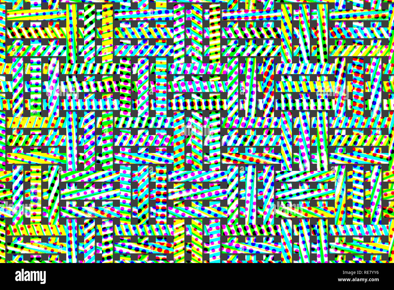 Abstract illustrations of woven mat, conceptual. For design background ...