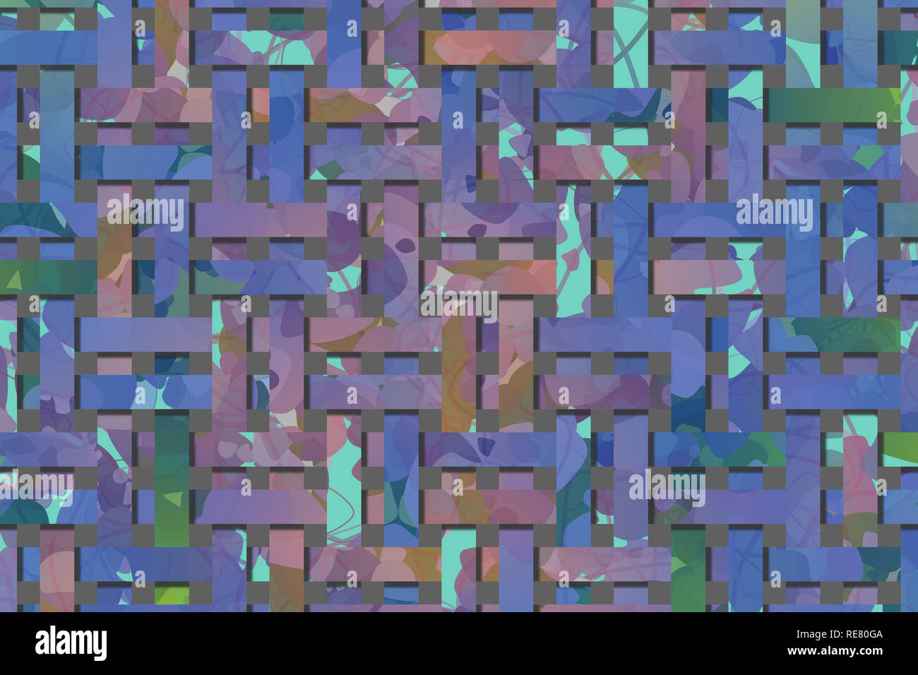 Abstract illustrations of woven mat, conceptual. For design background ...