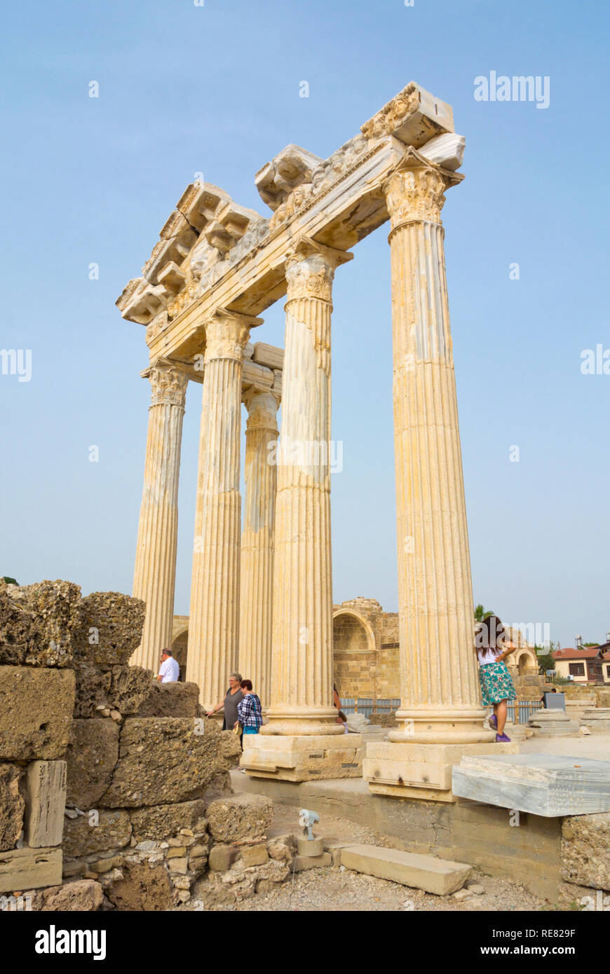 Temple of Apollo, Athena area, Side, Turkey, Eurasia Stock Photo - Alamy