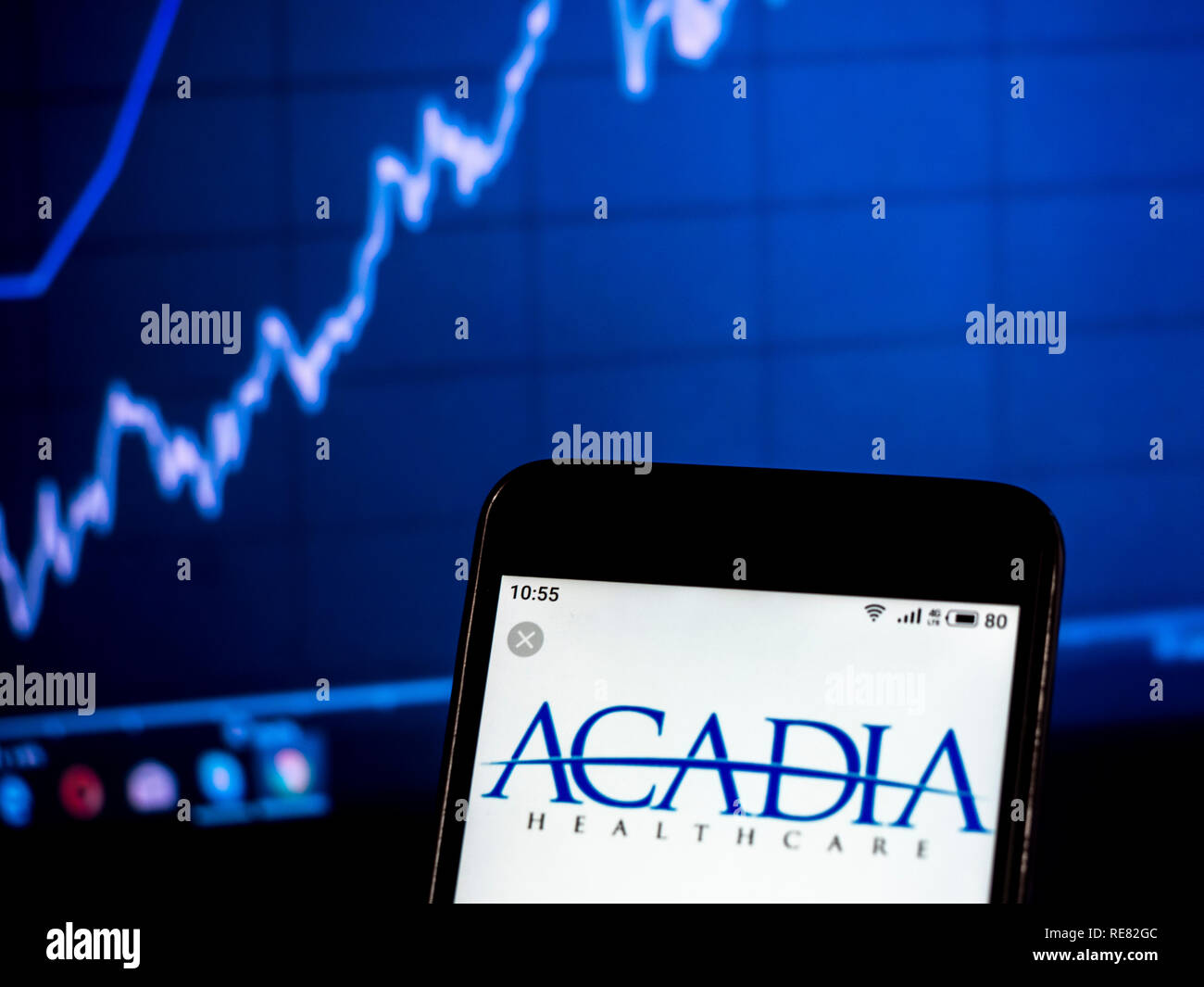 Acadia Healthcare logo seen displayed on smart phone Stock Photo - Alamy