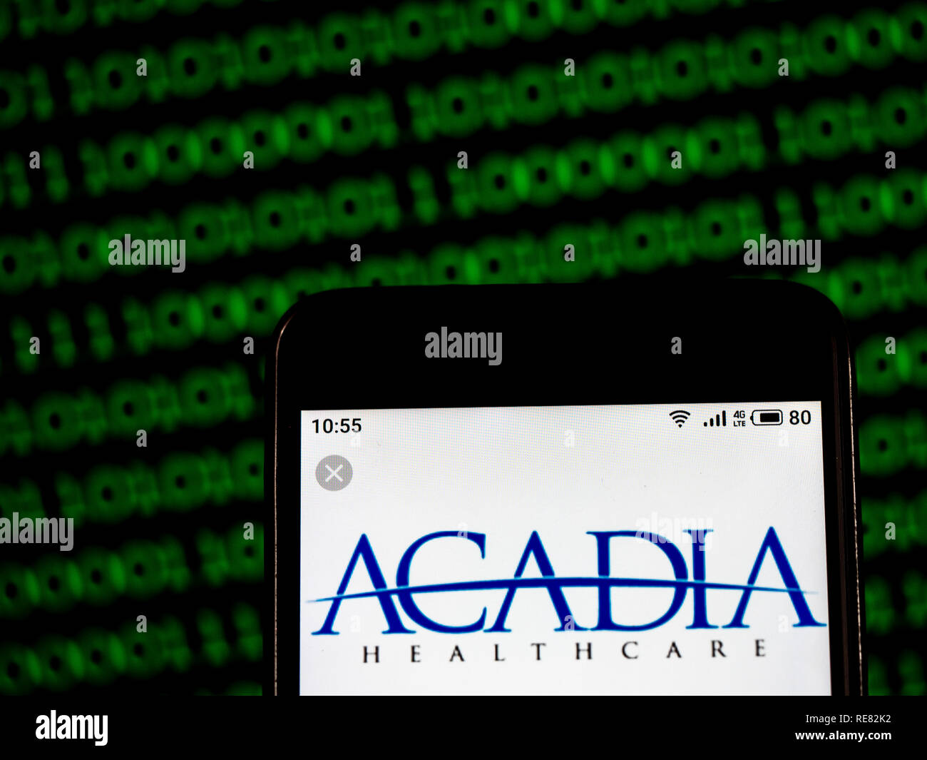 Acadia Healthcare logo seen displayed on smart phone Stock Photo - Alamy