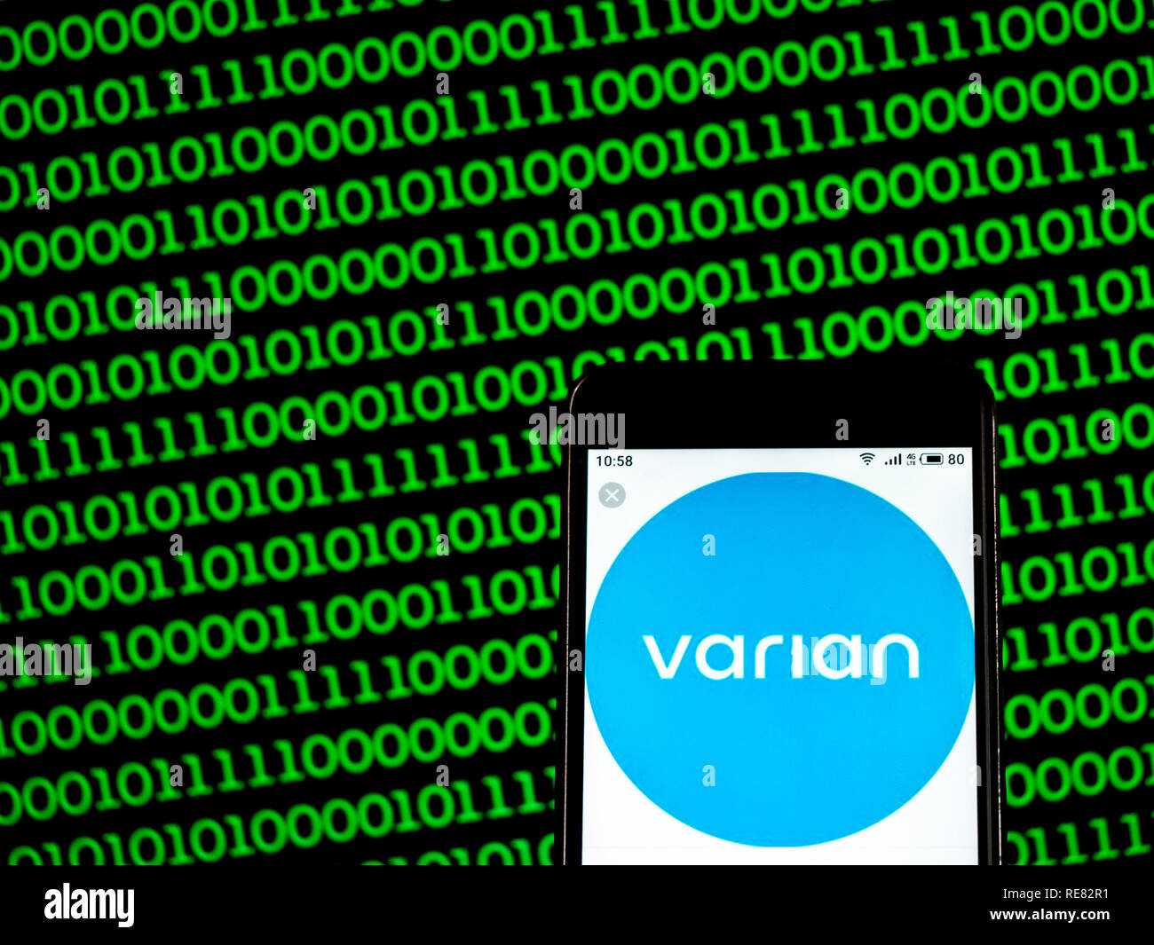 Varian Medical Systems Company logo seen displayed on smart phone Stock ...