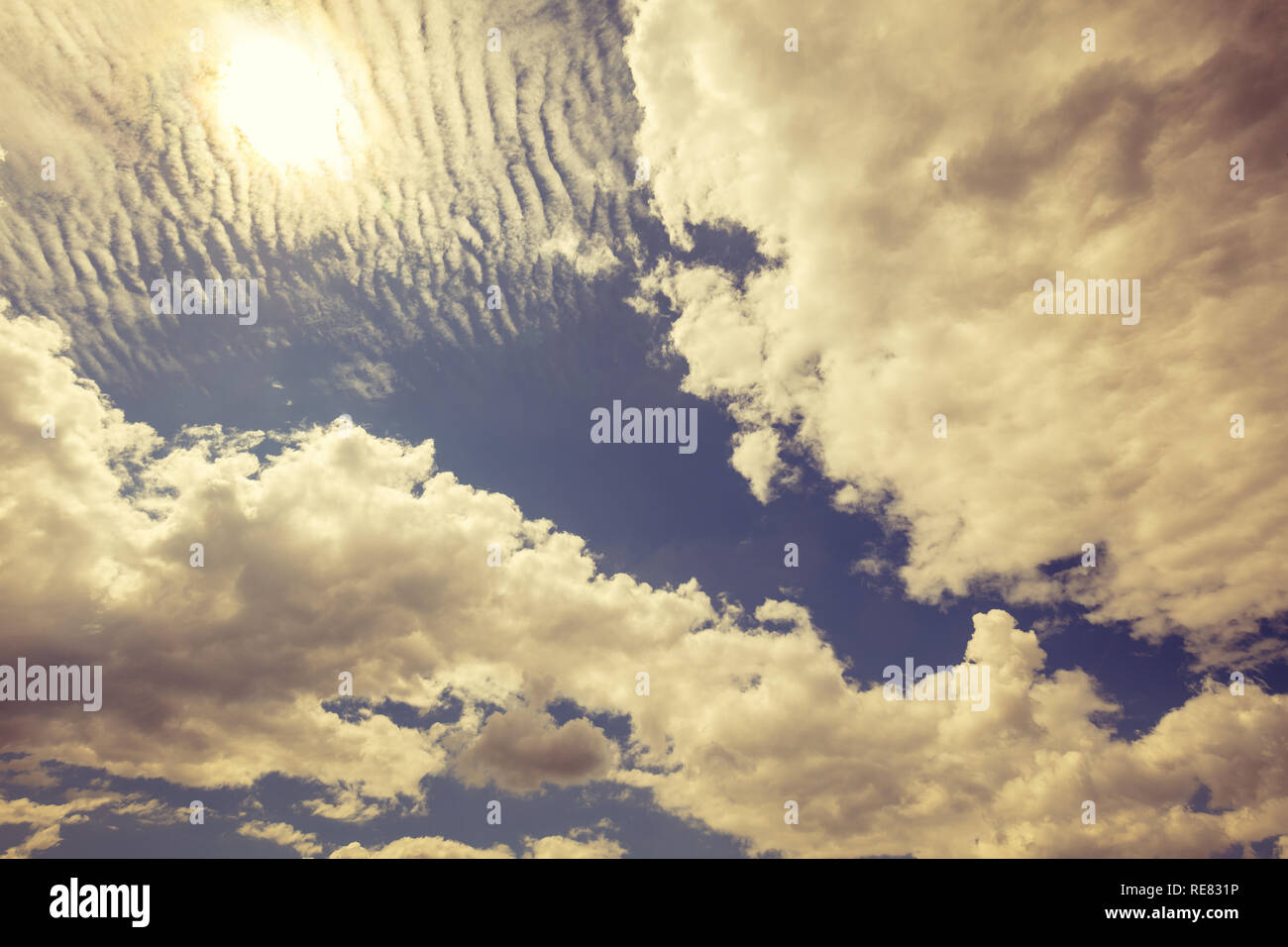 Summer sunset shine through clouds hi-res stock photography and images ...