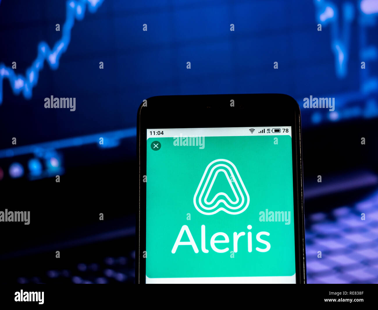 Aleris Corporation Company logo seen displayed on smart phone Stock ...