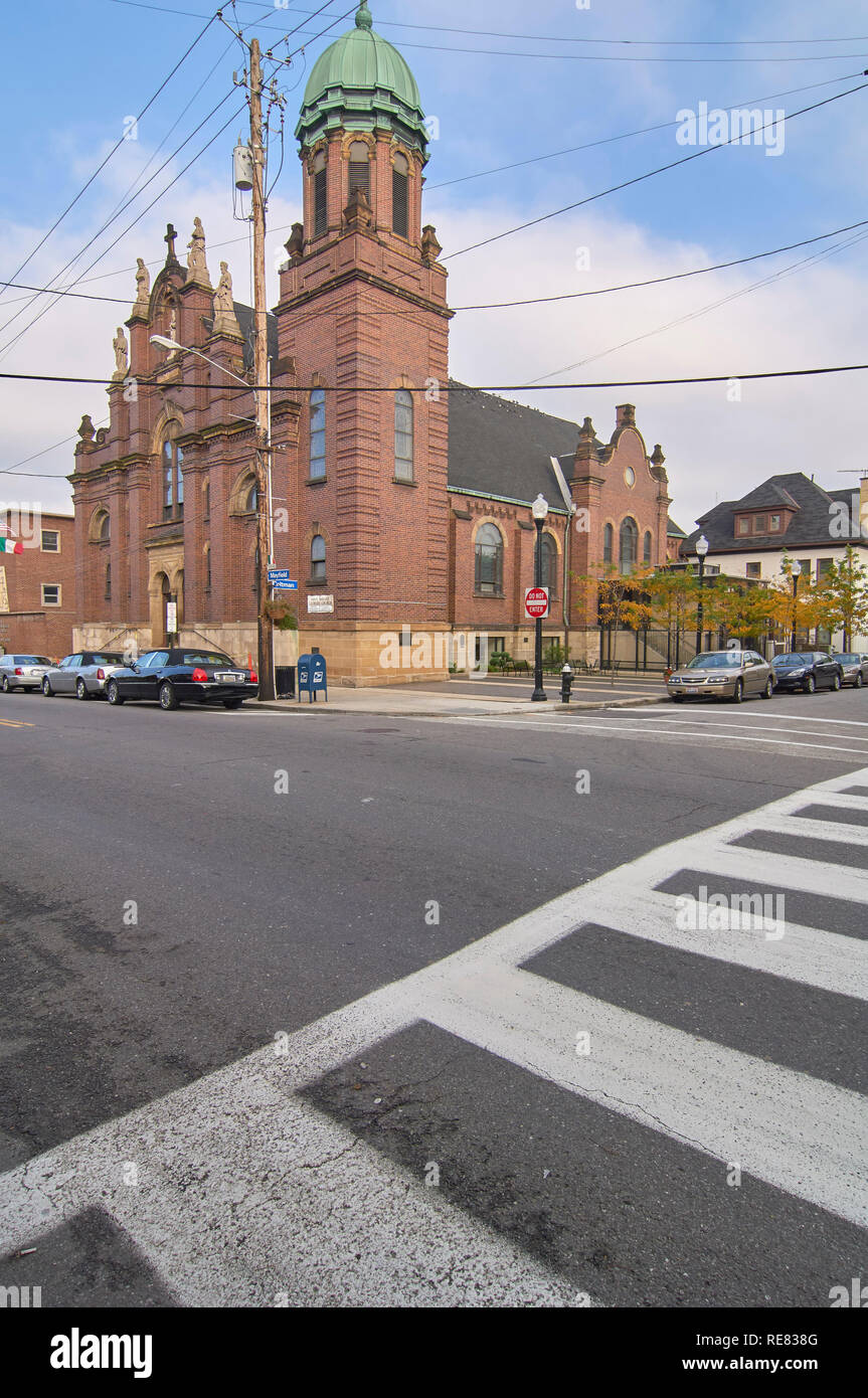 Holy Rosary Catholic church in Little Italy Cleveland, Ohio USA Stock ...