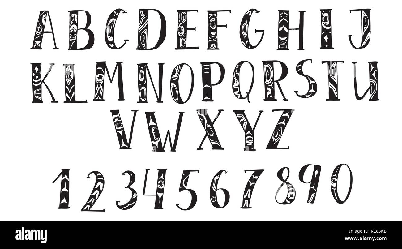 Vector hand drawn typeface Stock Vector Image & Art - Alamy