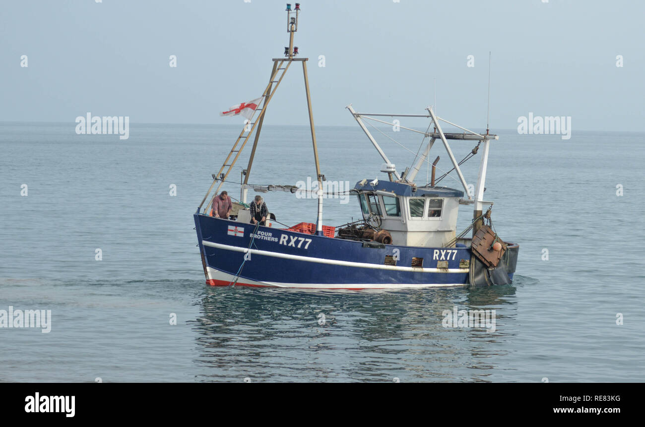 Hasting Fishing town sea side resort Stock Photo - Alamy
